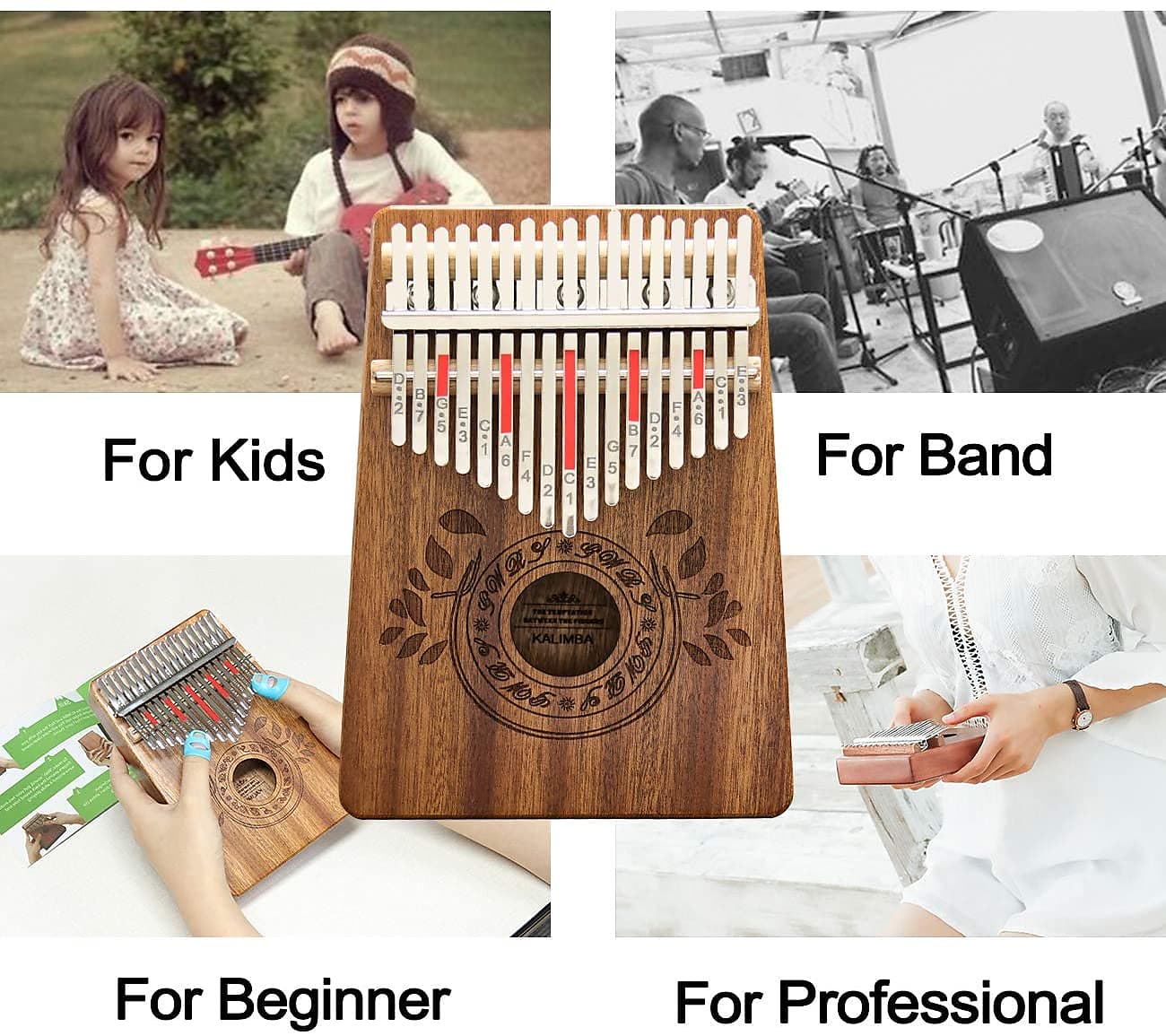 Hand-Made Premium Quality KALIMBA 17 Keys Thumb Piano – Custom Amp Covers